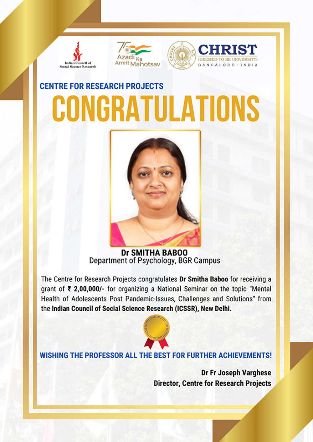 CHRIST (Deemed to be University), Bengaluru - 560029